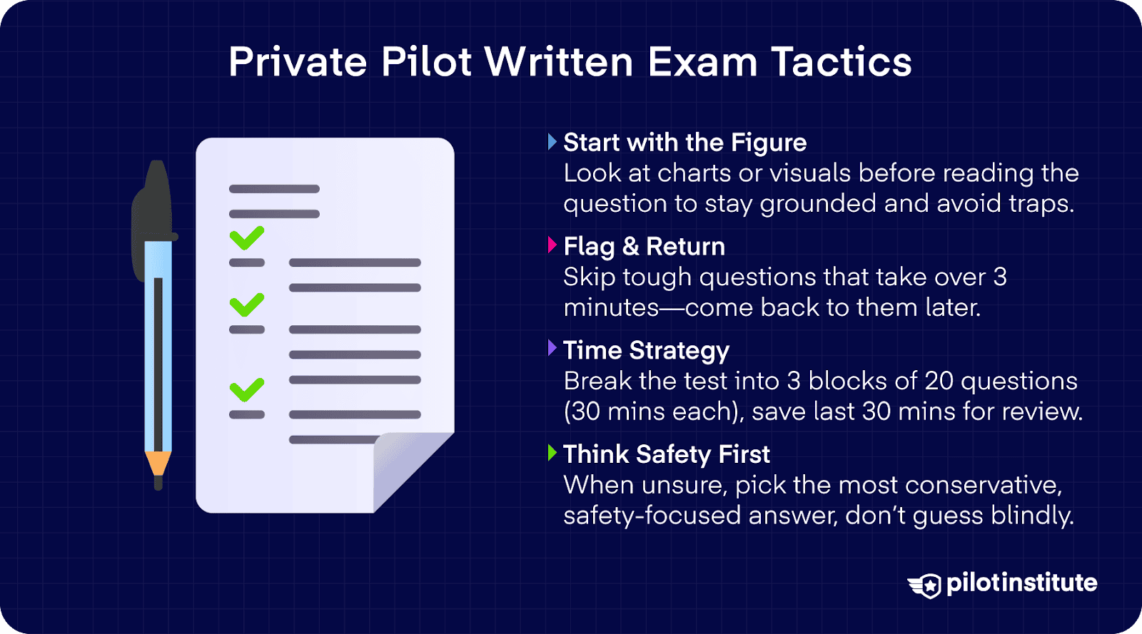 Checklist to Ace Your FAA Private Pilot Written Test - Pilot Institute