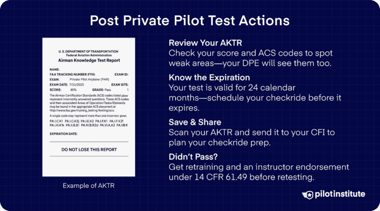 Checklist to Ace Your FAA Private Pilot Written Test - Pilot Institute