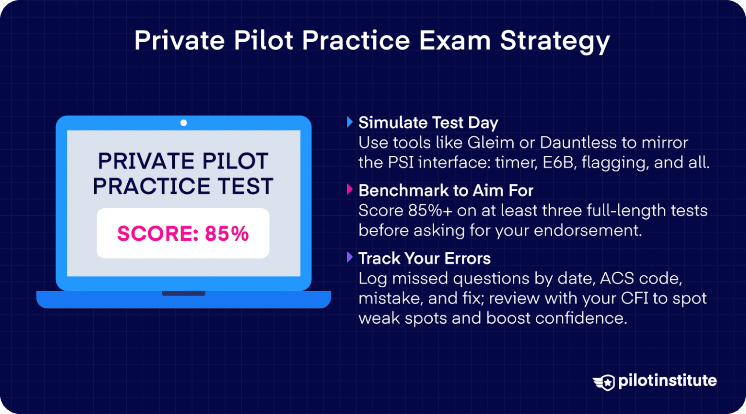 Checklist to Ace Your FAA Private Pilot Written Test - Pilot Institute