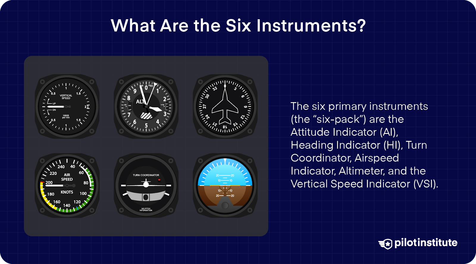 The Six Pack: Basic Flight Instruments - Pilot Institute