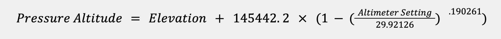 Pressure Altitude Explained (Formula and Examples) - Pilot Institute