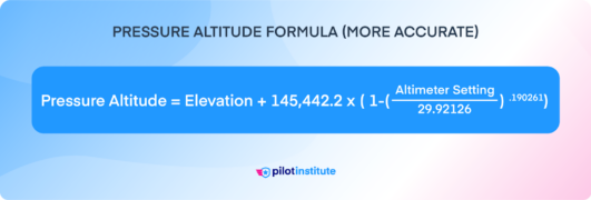 Pressure Altitude Explained (Formula and Examples) - Pilot Institute