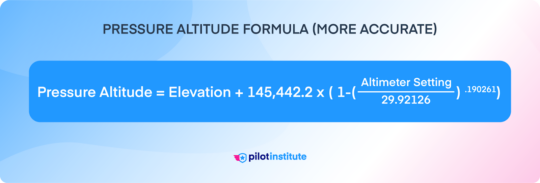 Pressure Altitude Explained (Formula and Examples) - Pilot Institute