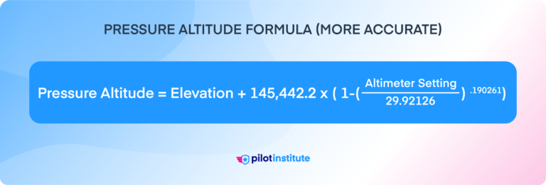 Pressure Altitude Explained (Formula and Examples) - Pilot Institute