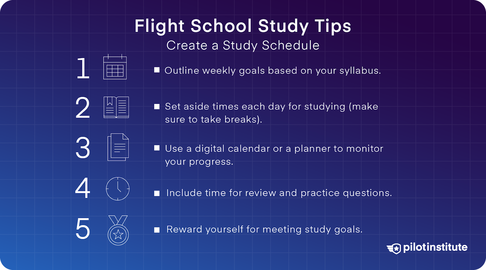 Flight School Study Tips Simplified: How to Stay on Track - Pilot Institute