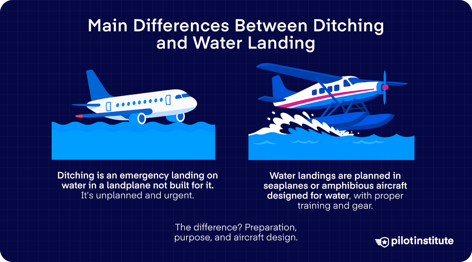 Ditching vs. Water Landing: What’s the Difference? - Pilot Institute